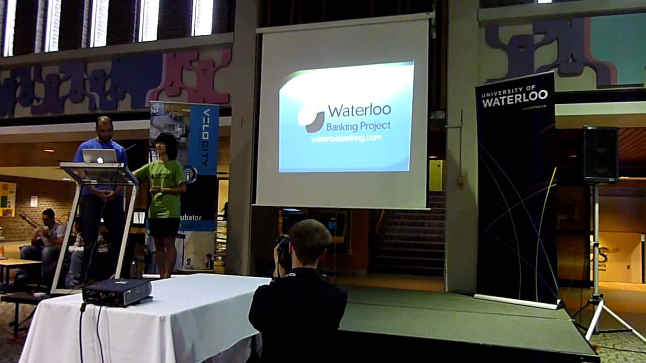 Waterloo Banking Project uwaterloo VeloCity pitch - Fall 2010 - YouTube