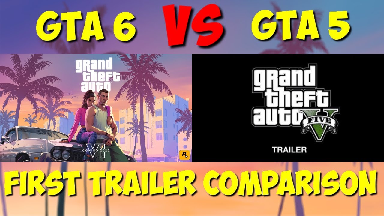 GTA 6 VS GTA 5 FIRST TRAILER | Side by Side Comparison - YouTube