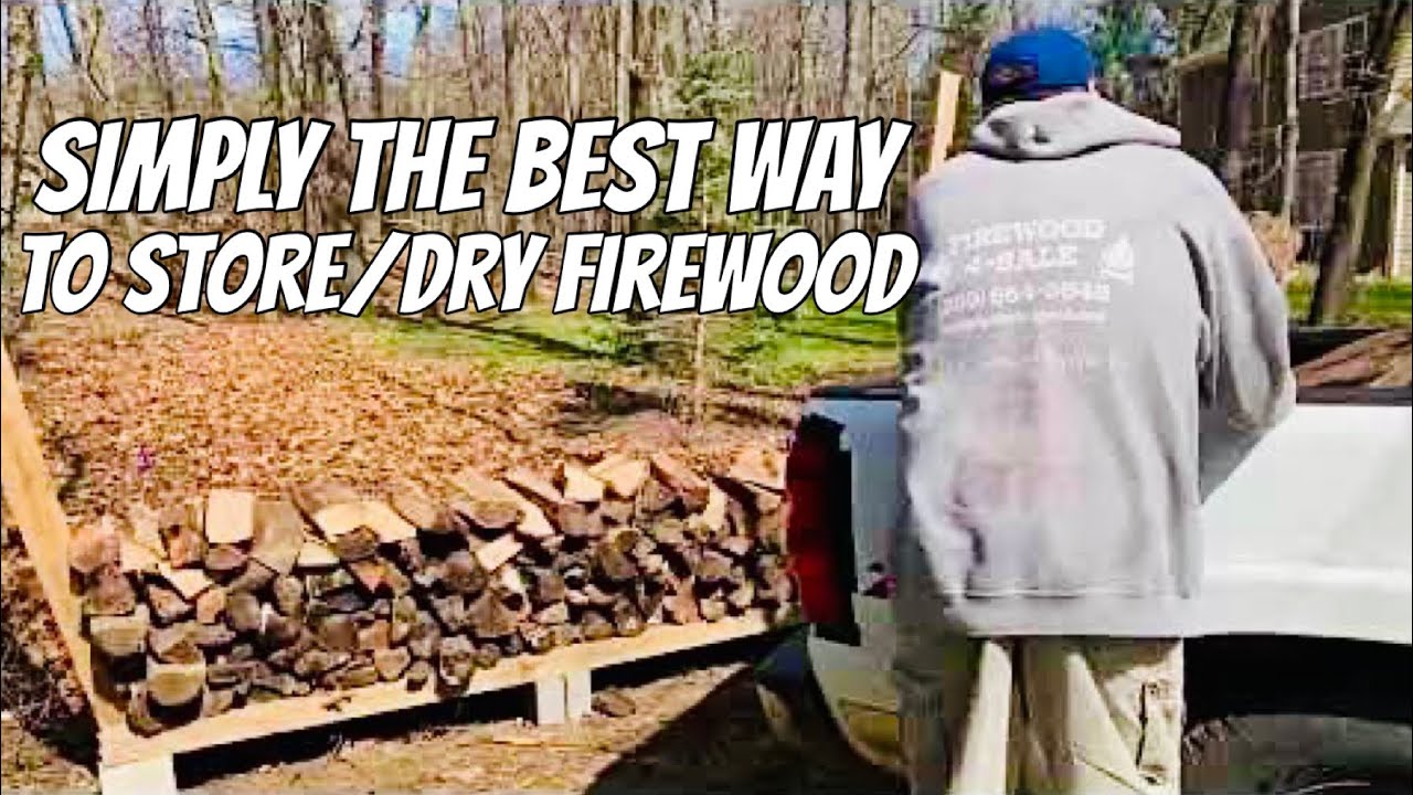 Delivering/stacking Joe Cord of campfire wood - YouTube