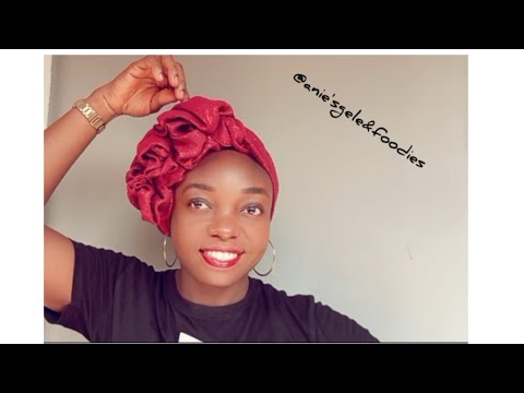 turban with side ruffles headwrap - YouTube