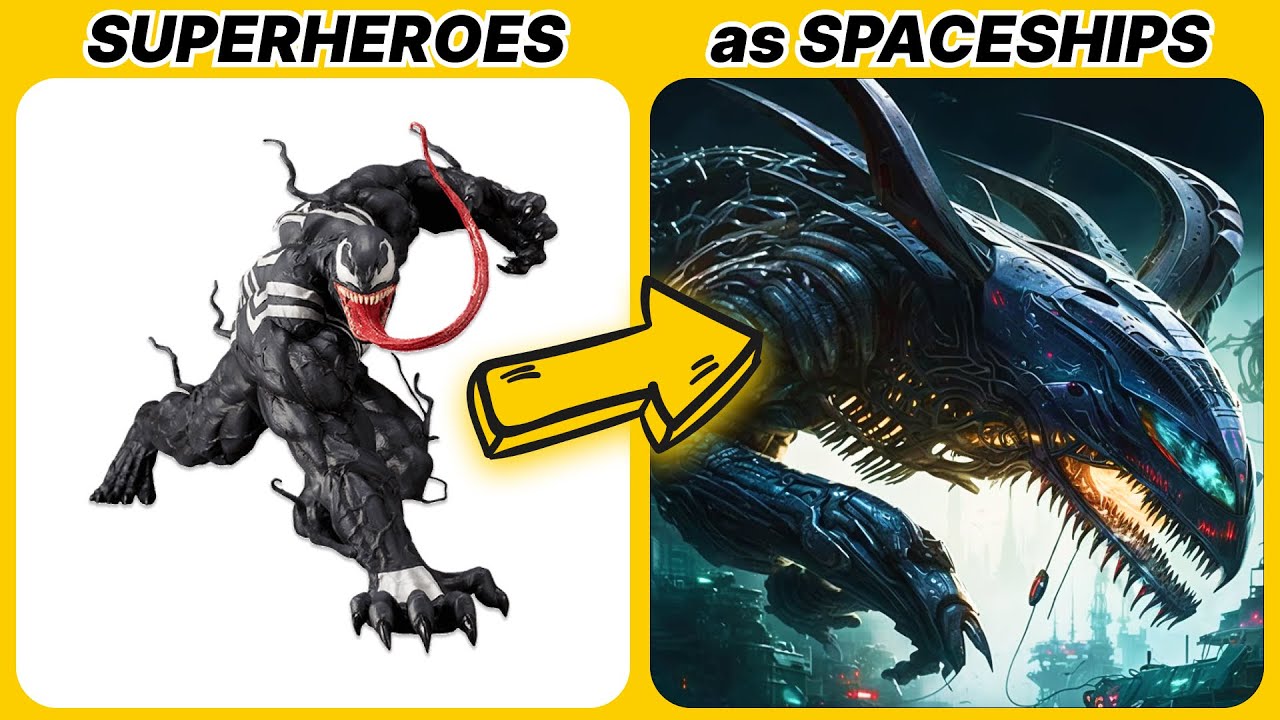 😻 MARVEL and DC SUPERHEROES as SPACESHIPS ⚡️ AVENGERS BUT SPACESHIPS ...