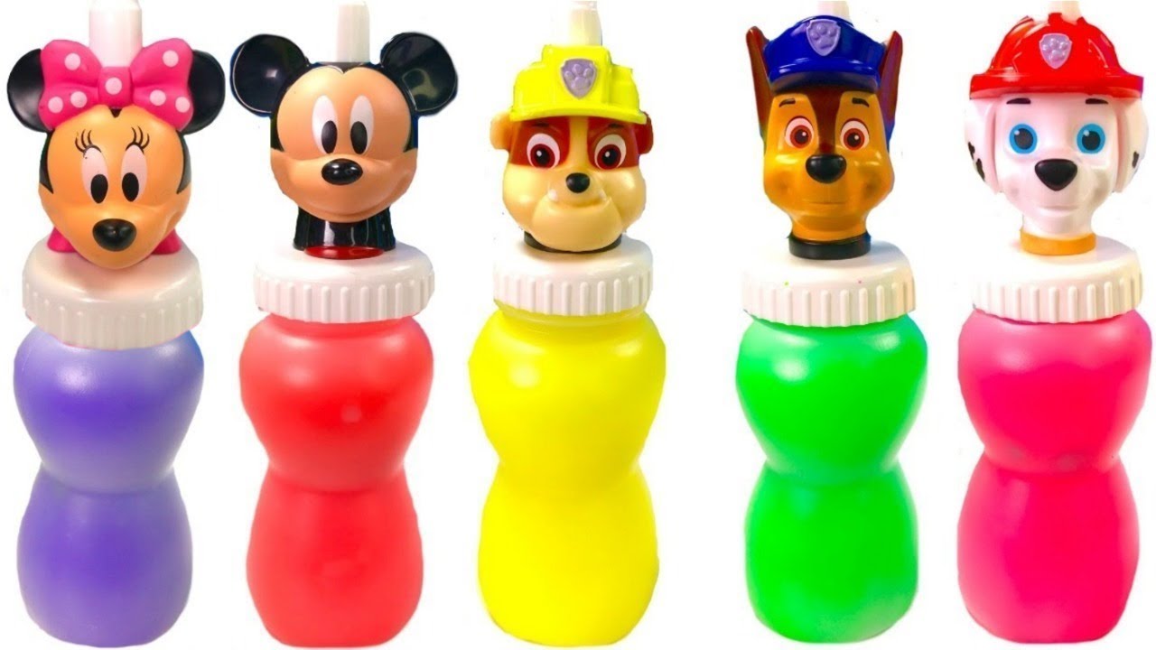 Best Learning Colors Video for Children - Paw Patrol Mickey Mouse Slime ...