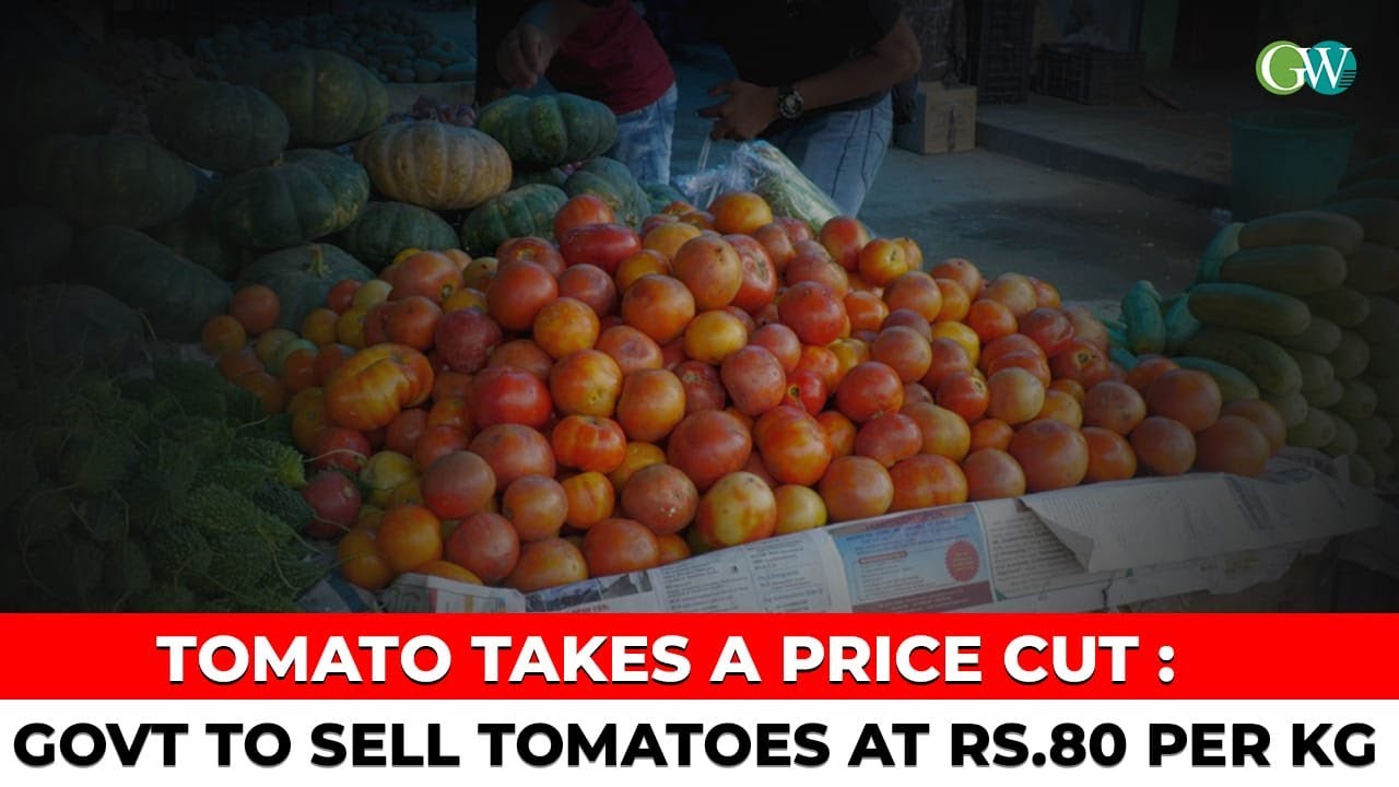 TOMATO TAKES A PRICE CUT : GOVT TO SELL TOMATOES AT RS. 80 PER KG - YouTube