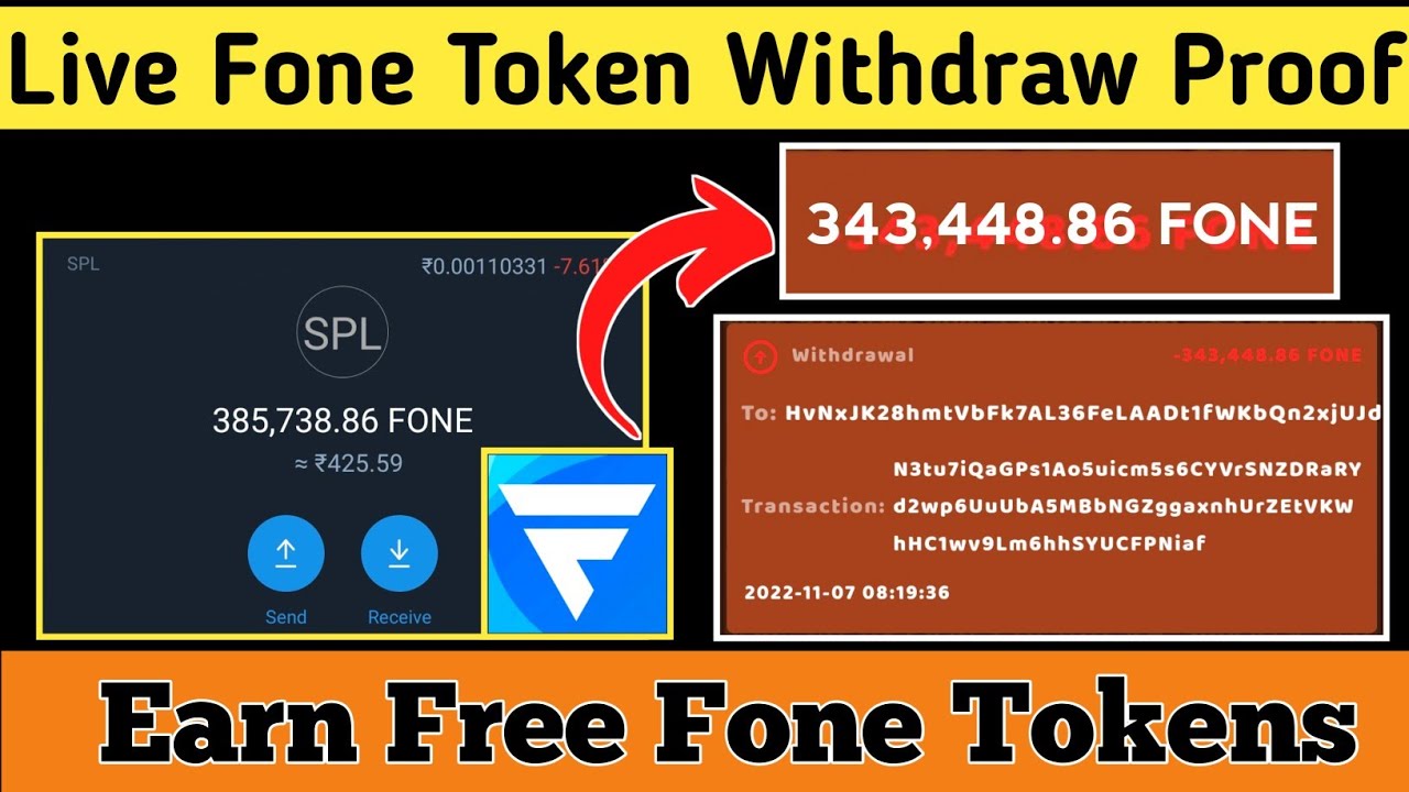 Live Withdraw 3,43,448.86 Fone Token In Trust wallet | Fone Token ...