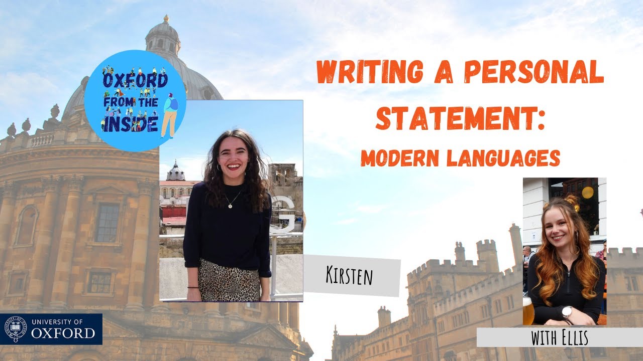 Oxford from the Inside #42: Writing a Personal Statement: Modern ...