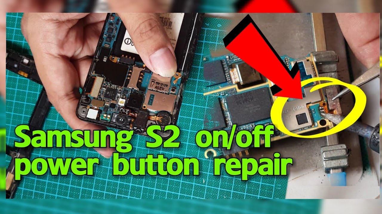 Samsung s2 on off power button repair | i9100 | i9100g - YouTube