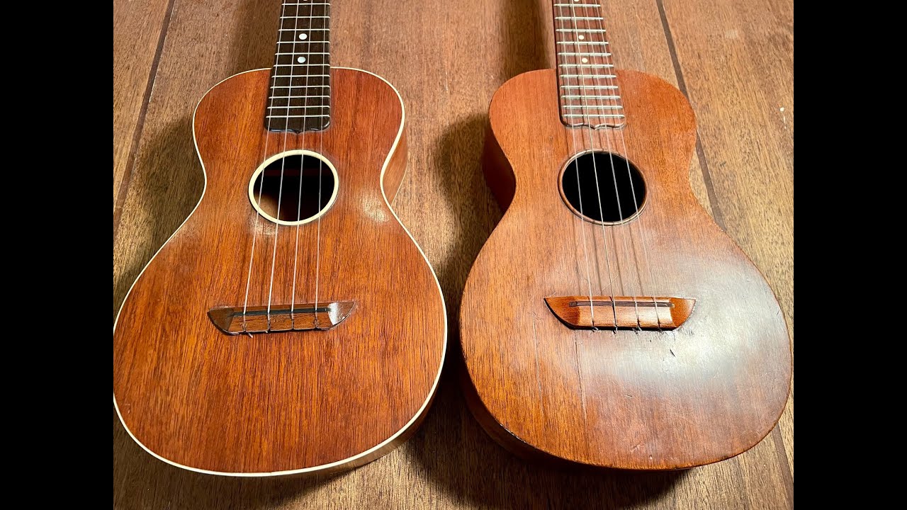 Two Washburn/Lyon and Healy Tenor Ukuleles - YouTube