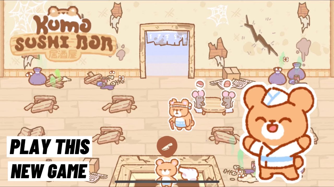 Kuma Sushi Bar Gameplay iOS Android - Cute Simulation Game - YouTube