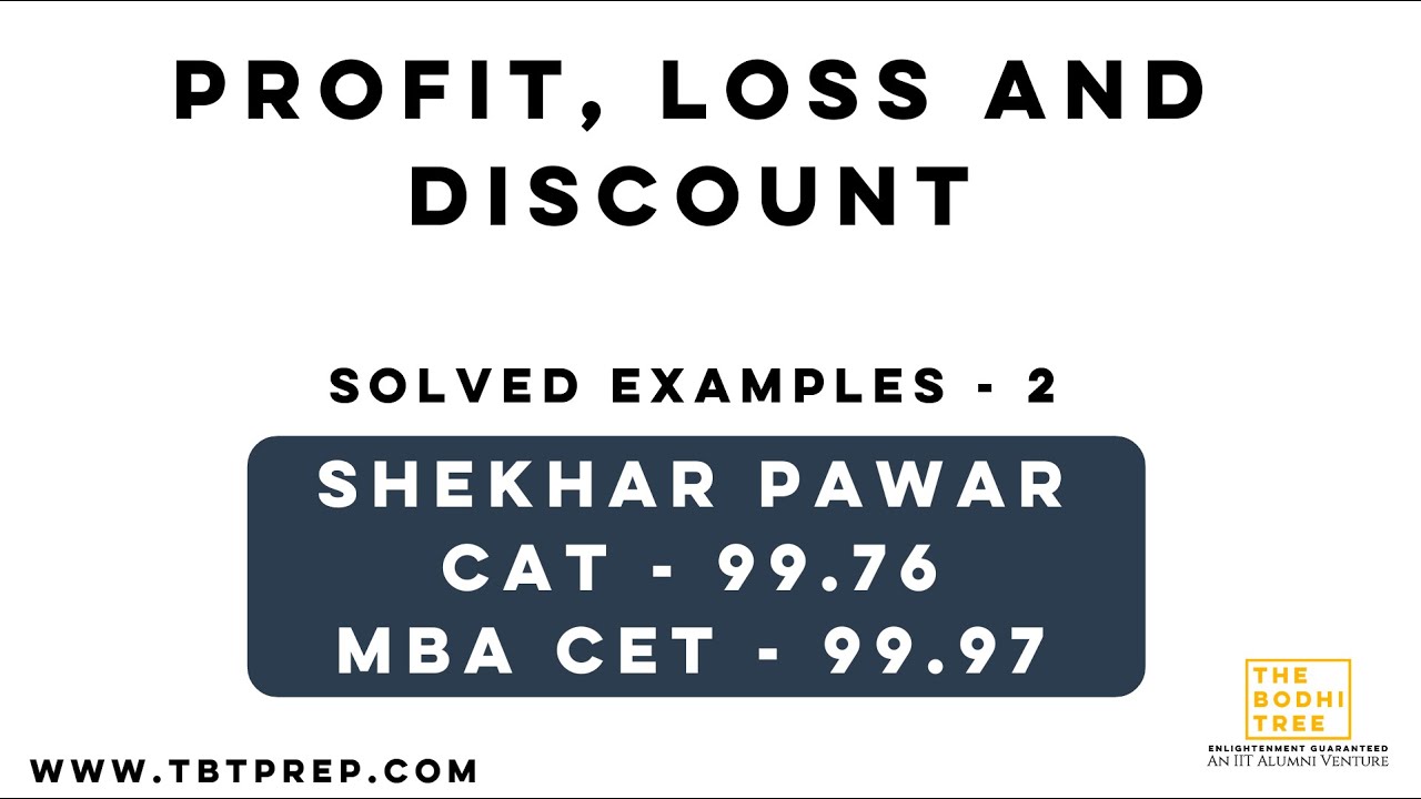 How to solve Profit and Loss like a boss ? - Part 2 - Solved Examples ...