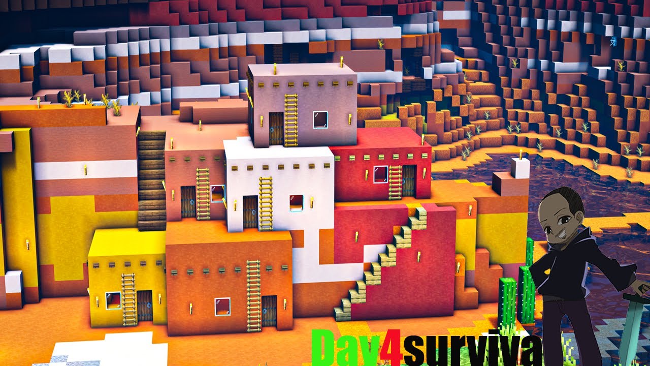 🏘Minecraft Badland series building villagers houses - YouTube