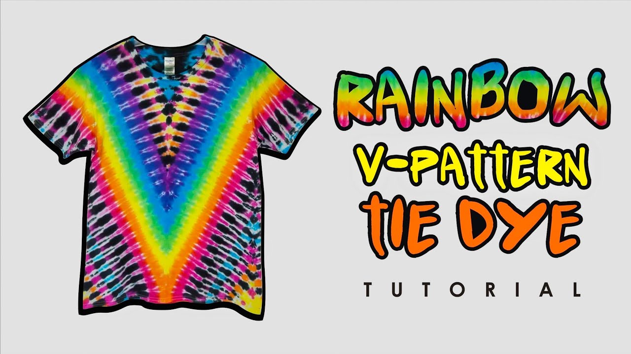 How to Tie Dye Rainbow V Pattern | Tali at Kulay - YouTube