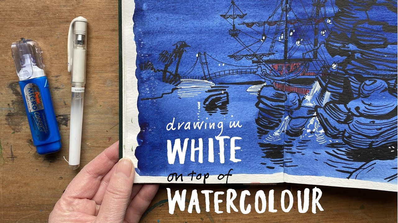 Tips and techniques - What white pens work on watercolour? - YouTube