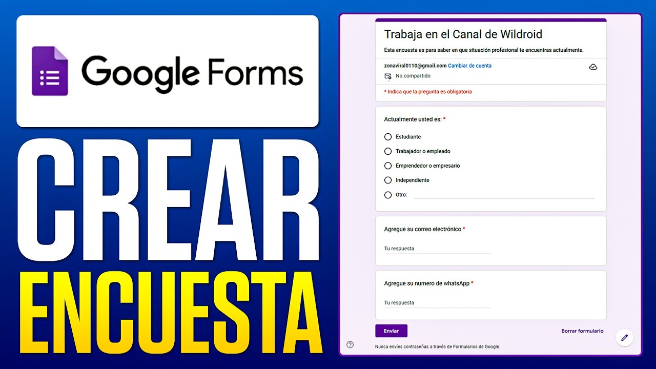 Cómo Crear una ENCUESTA en Google FORMS (2025) Fácil y Rápido - YouTube
