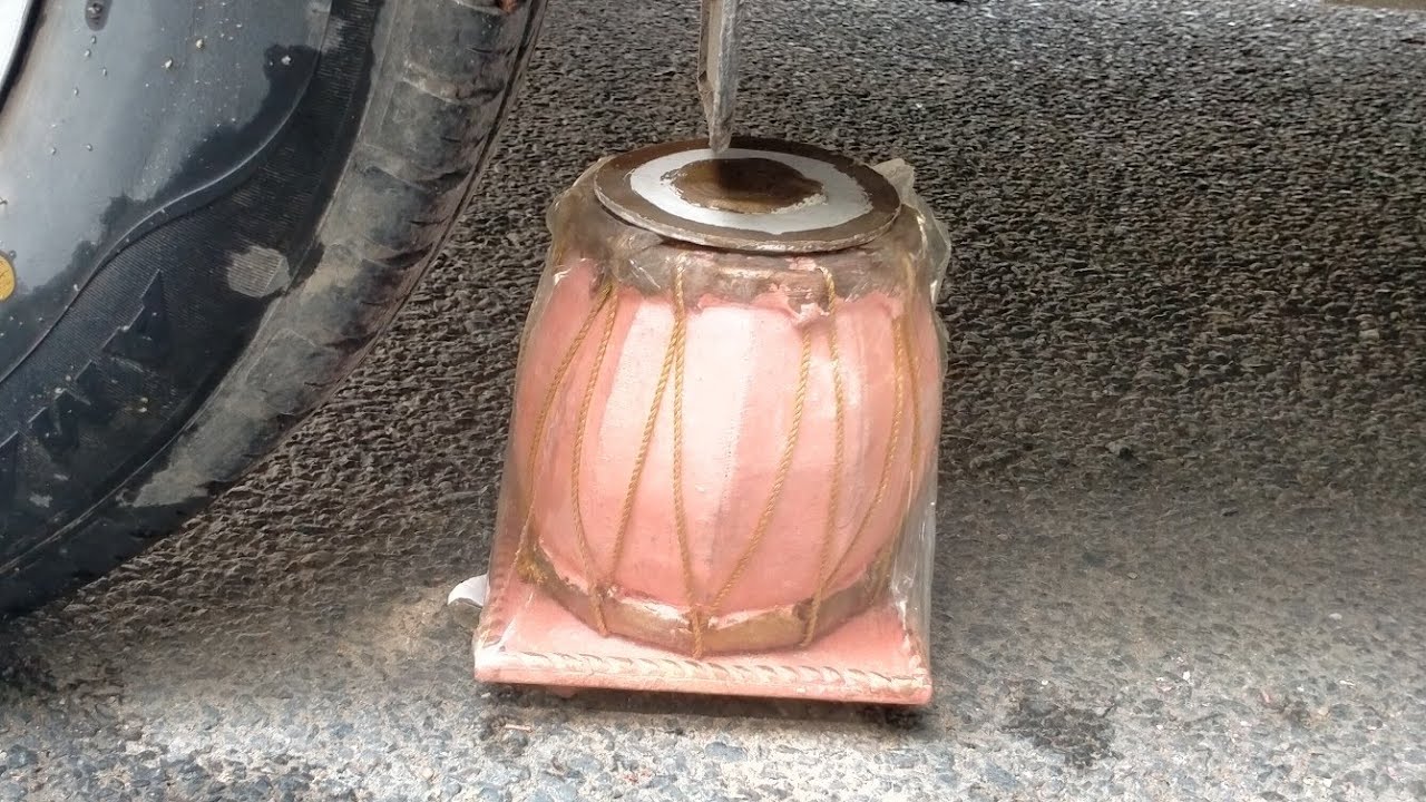 Car running over crunchy things satisfying asmr - YouTube