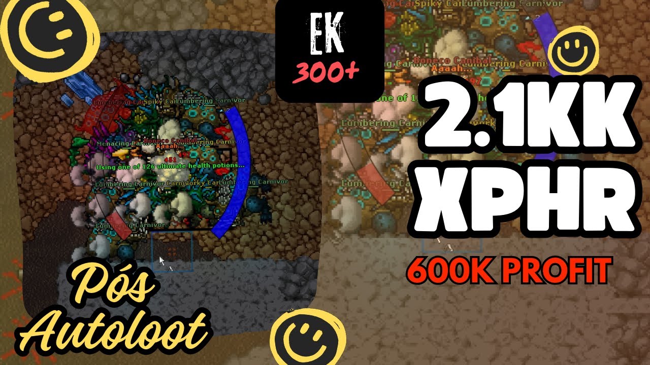 Tibia - Auto-loot aumentou XP e Profit na hunt das Carnivoras para EK ...