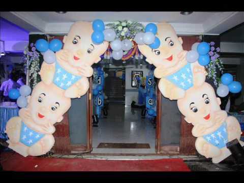 Party ideas for newborn baby / Balloon Decoration For Baby Welcome ...