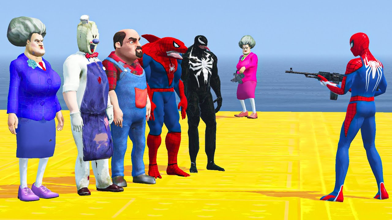 Scary Teacher 3D: Venom & Shark Spider Gone Mad - Evil Teacher vs ...