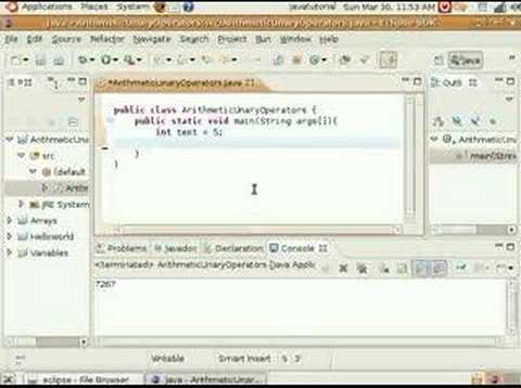Java Video Tutorial 8: Arithmetic/Unary Operators(Pt 2 of 2) - YouTube