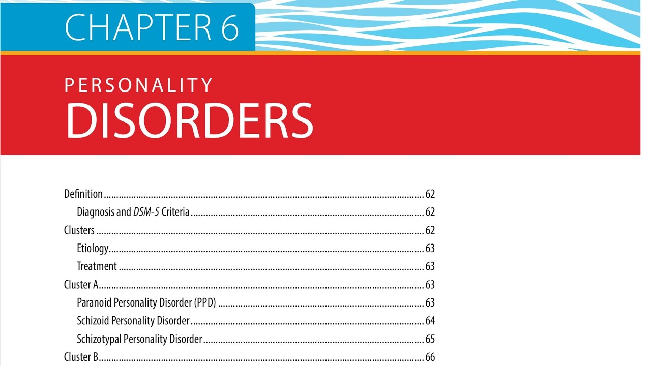 Chapter 6 (Personality Disorders). - YouTube