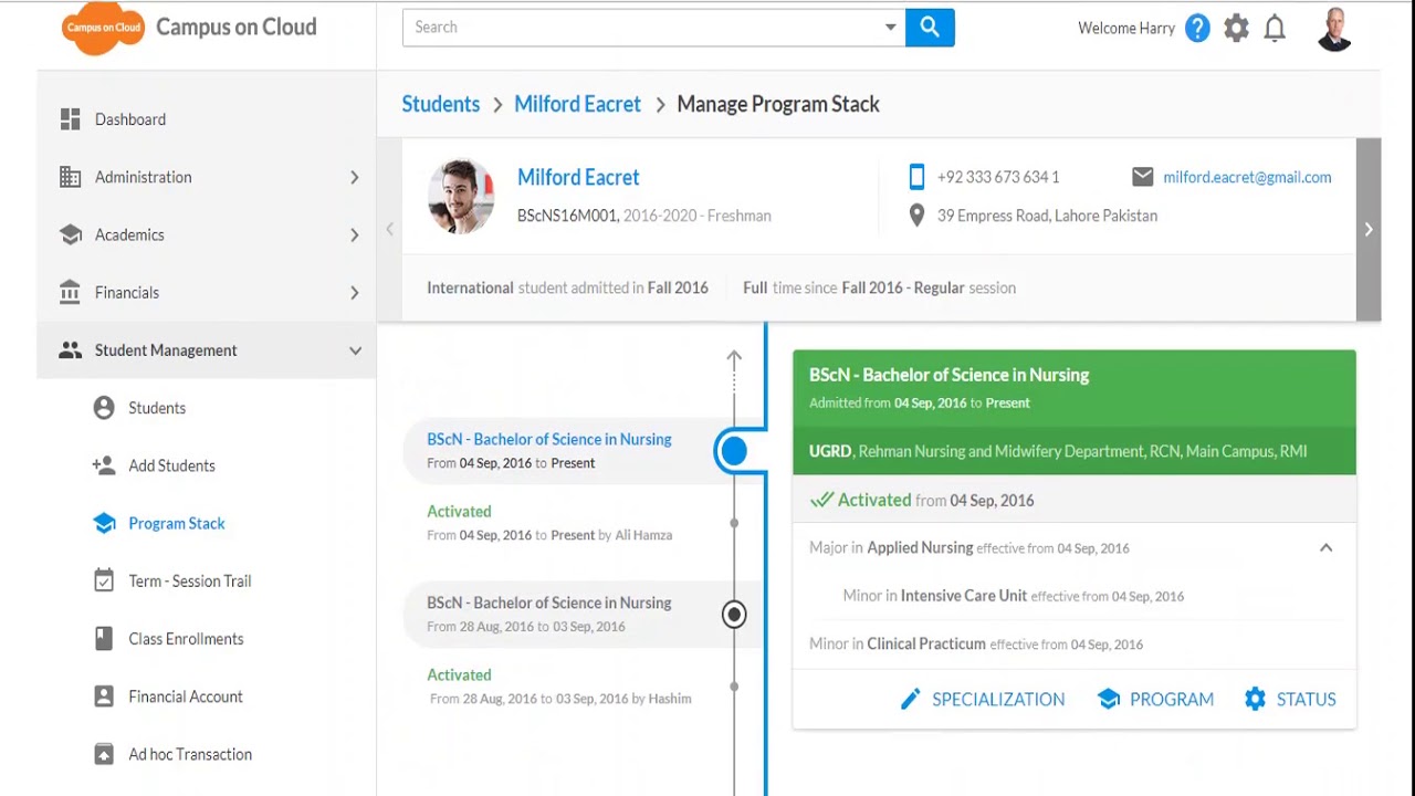 CoC Student Management Menu - YouTube