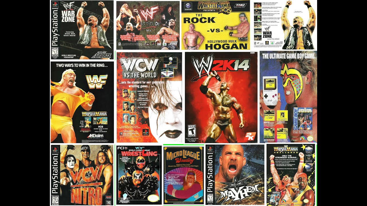 Vintage Wrestling Video Games WWF WWE WCW ECW - YouTube