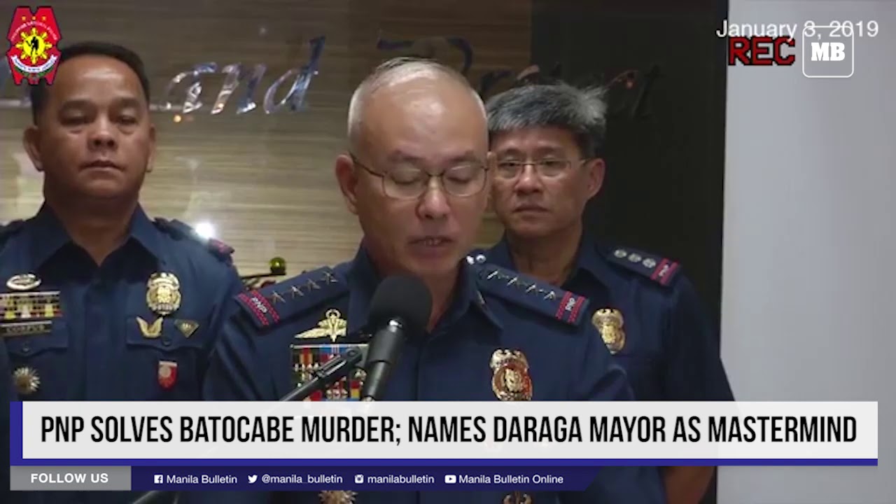 PNP solves Batocabe murder; names Daraga mayor as mastermind - YouTube