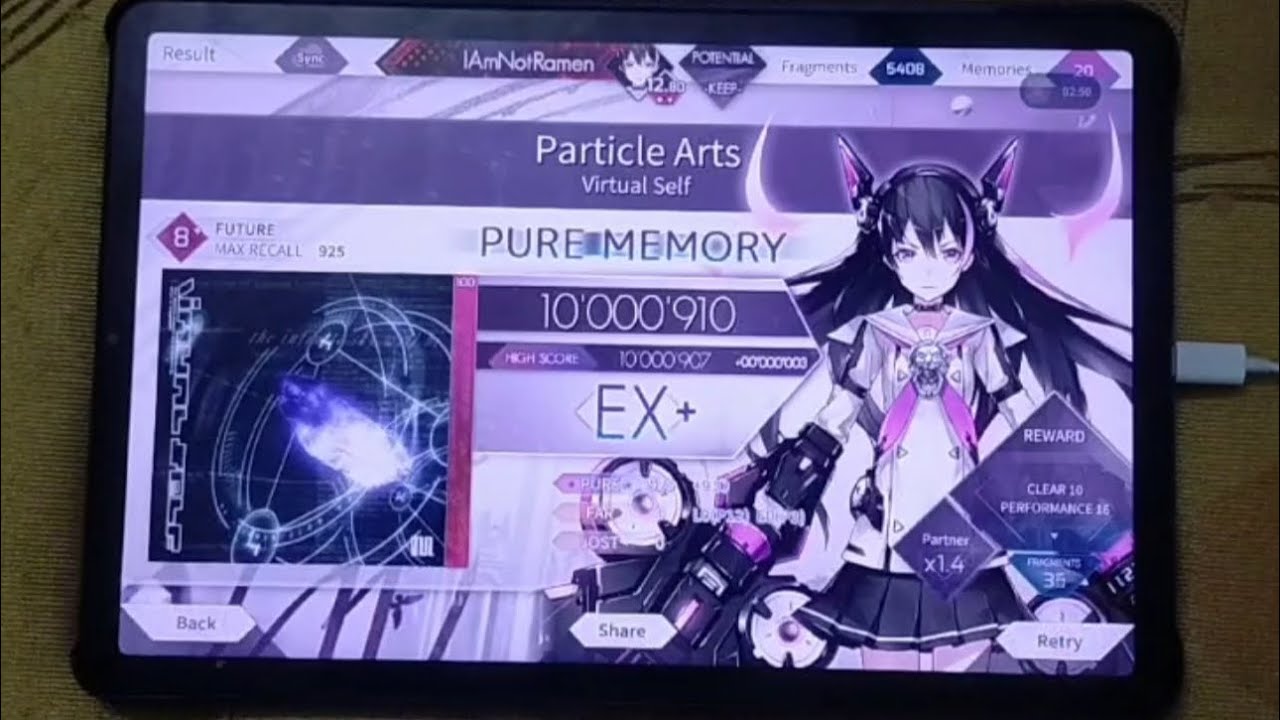 [Arcaea] Particle Arts (FTR 8+) PURE MEMORY MAX -15 - YouTube