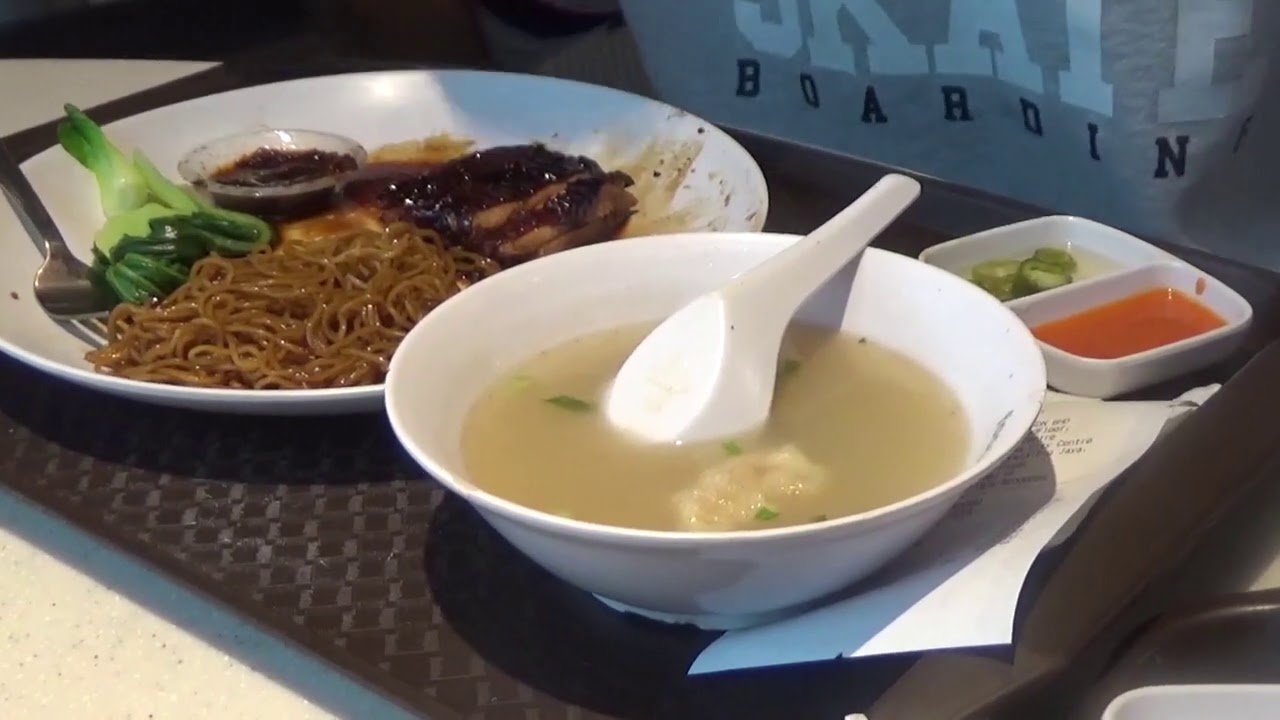 Wantan Noodles with Roasted BBQ Chicken & Dumpling Soup! | Mukbang ...