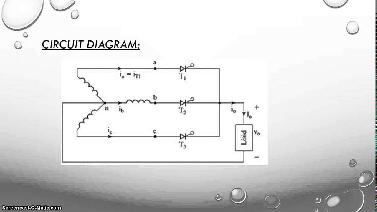 three phase semi converter - YouTube