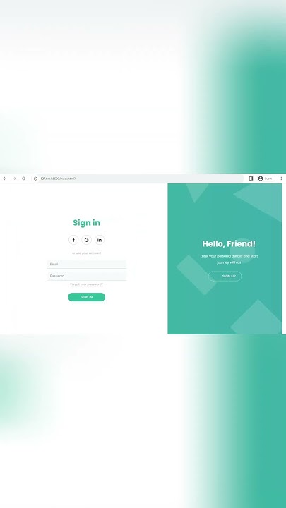 Create Sliding Animation Forms Using Html Css And Javascript Webdesignmastery Shorts Youtube
