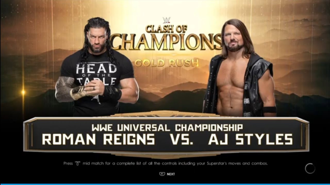 High Voltage Match Between Two Warriors Roman Reigns Vs. AJ Styles ...