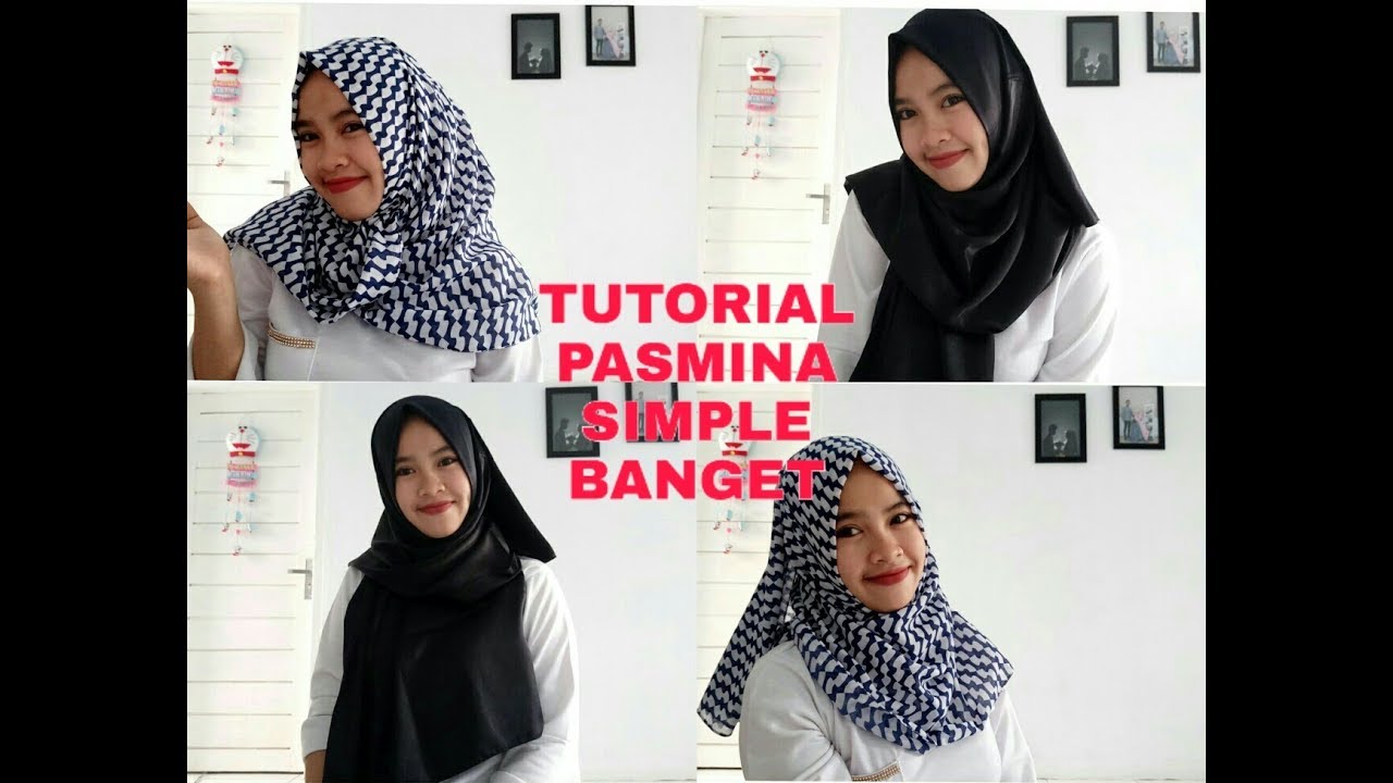 TUTORIAL PASMINA SIMPLE DAN GAK RIBET😊 - YouTube
