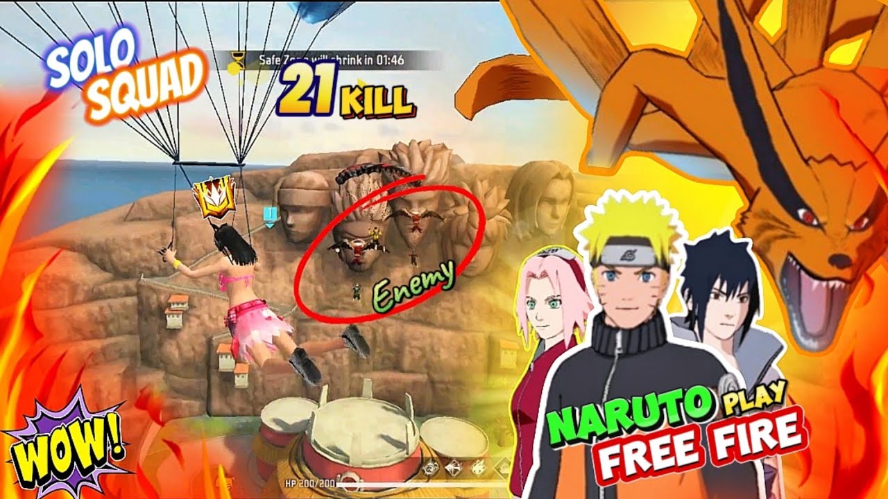 Naruto Play Solo Vs Squad 👻 || Funny & Intense Gameplay 😤 #freefire # ...