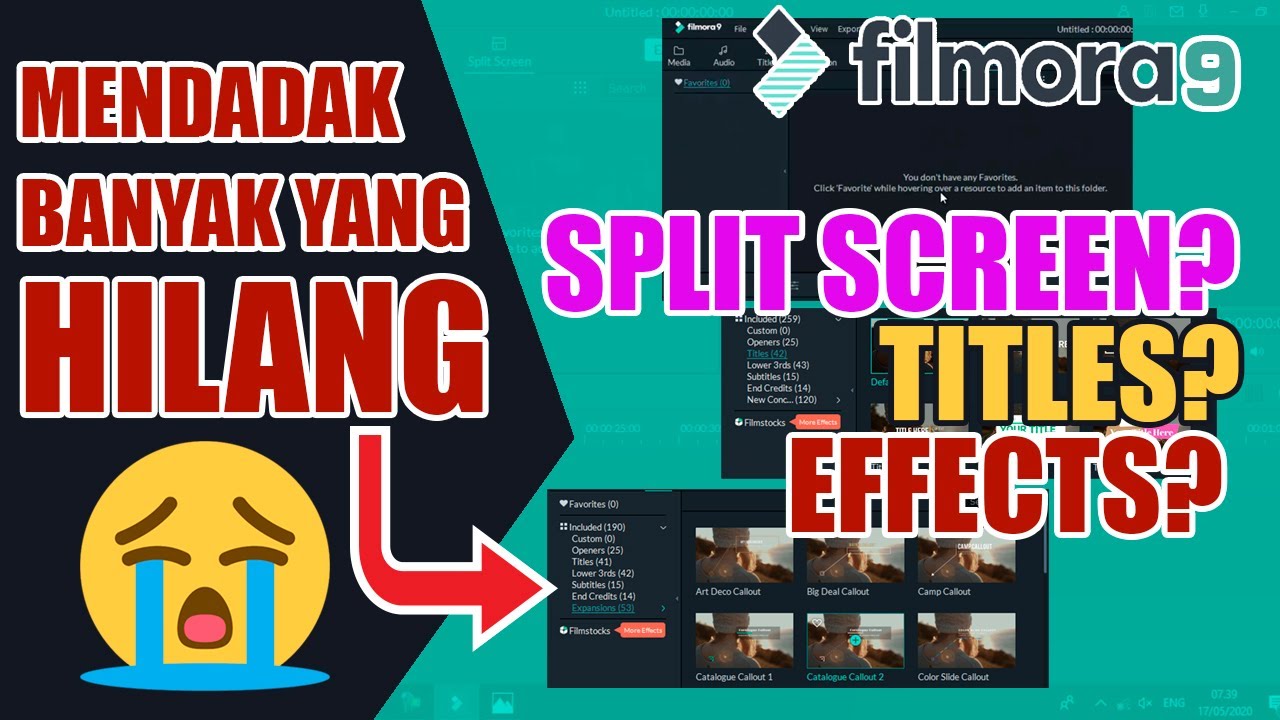 Cara Mengatasi Split Screen Dan Effect Yang Hilang Di Filmora 9 - YouTube