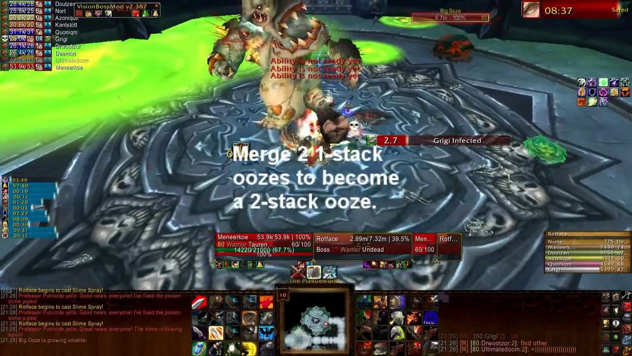 Rotface 10 men raid Dances with Oozes Achievement. - YouTube