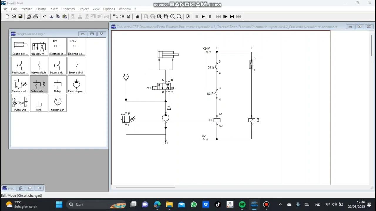 RANGKAIAN AND LOGIC MENGGUNAKAN APK FLUIDSIM - YouTube