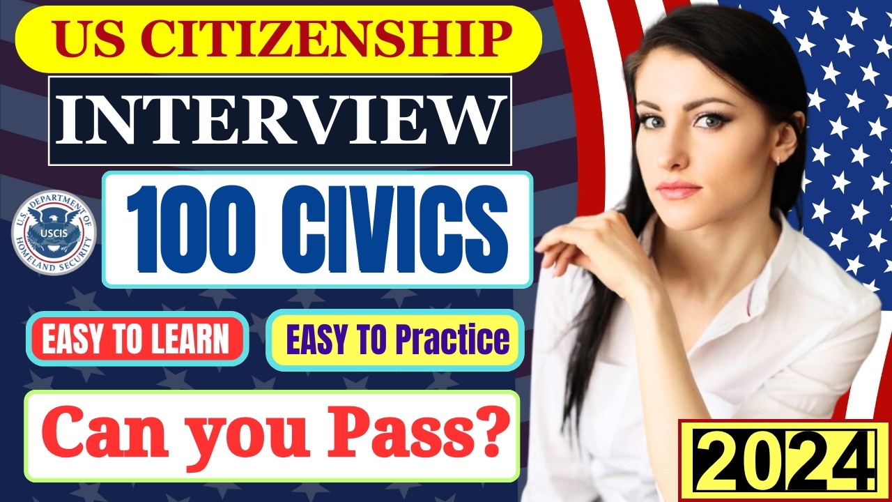 Practice 100 Civics Questions Random for US Citizenship interview 2024 ...