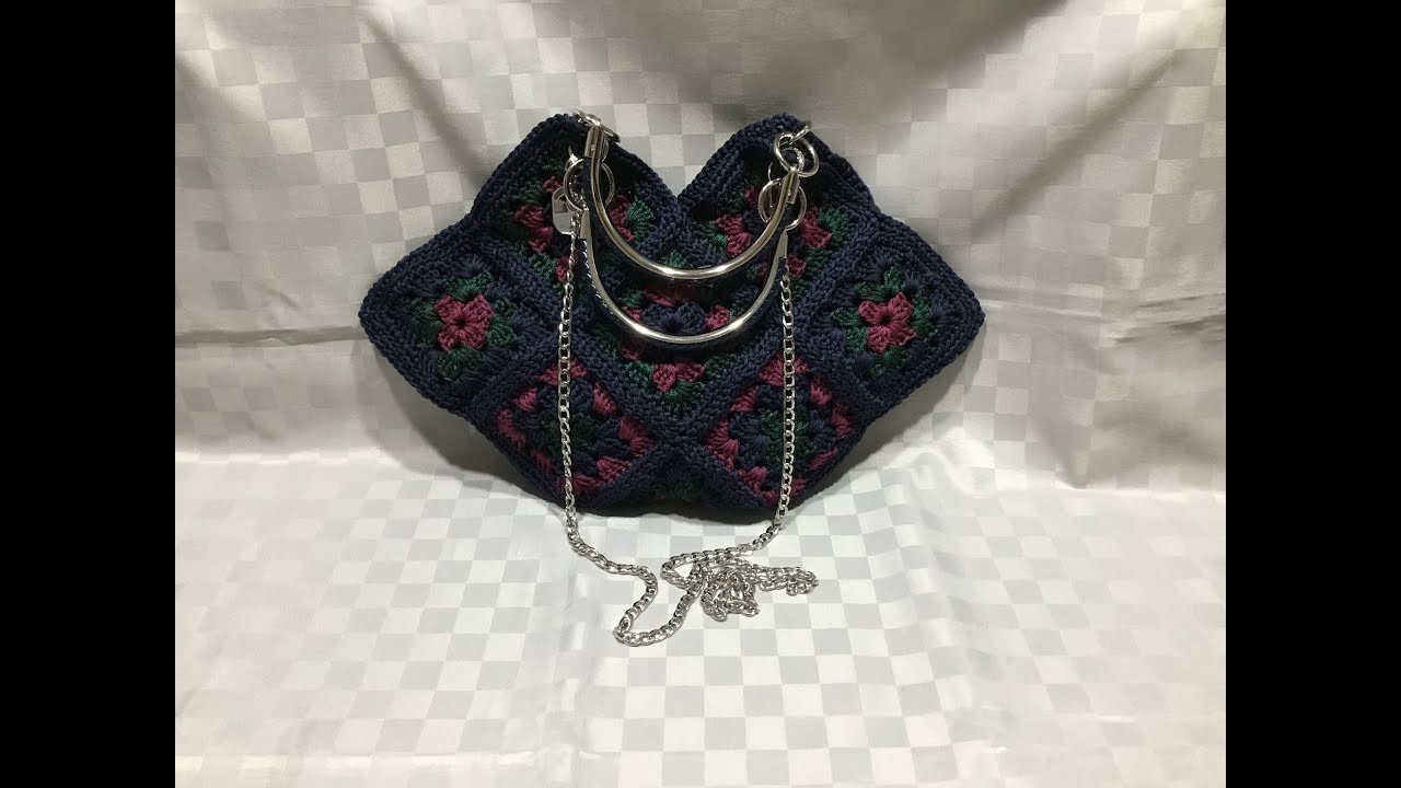 TUTORIAL BORSA GRANNY SQUARE 👛 Tiziana Volpe Crochet 👛 - YouTube