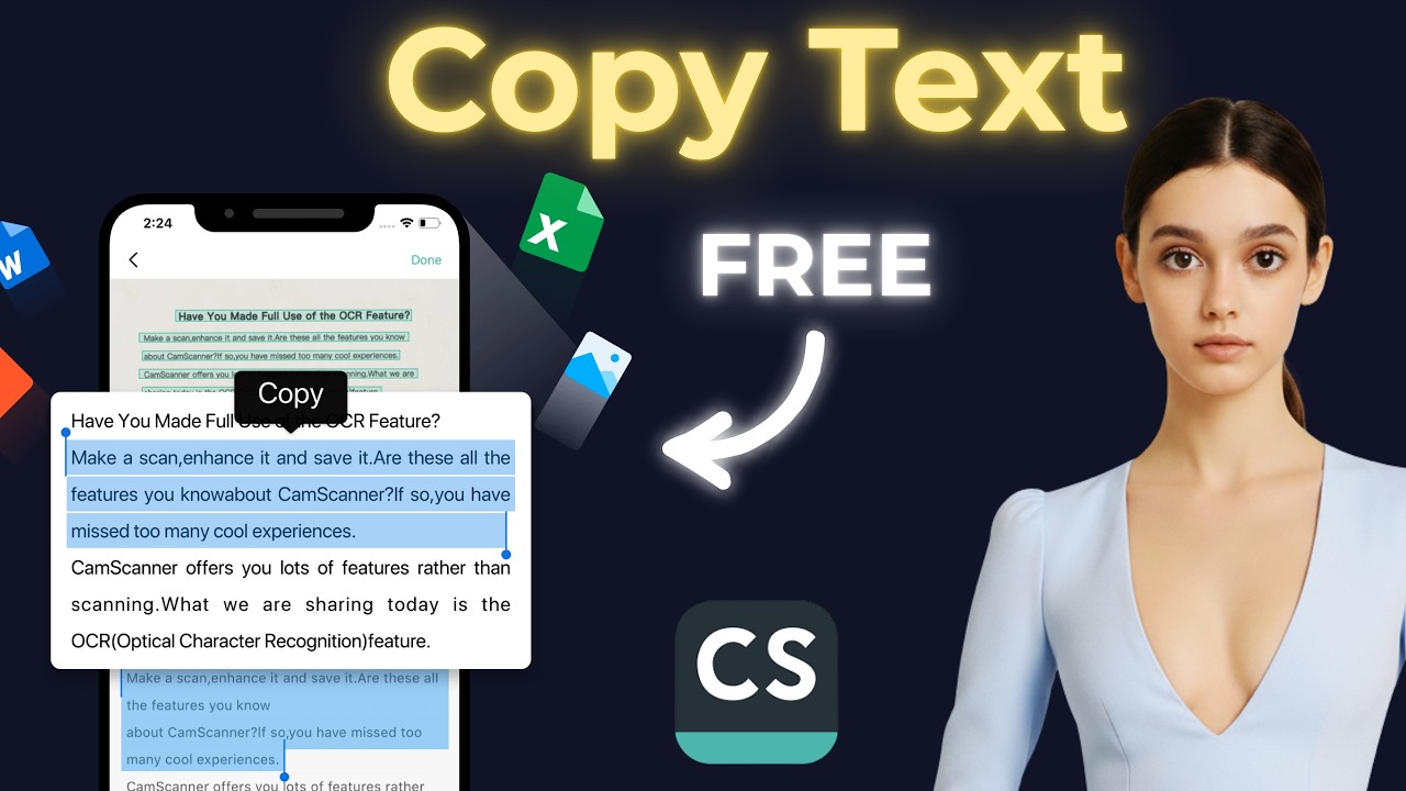 How To Copy Text From CamScanner PDF - YouTube