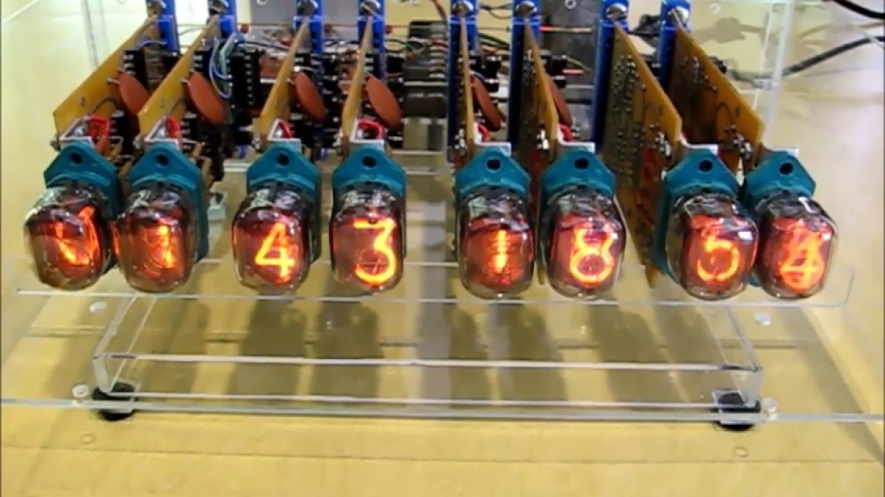 8 Digit Nixie Clock - Vintage Decade Counter TTL Digital Clock Build ...