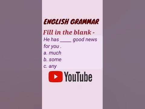 QUANTIFIERS | DETERMINER | FILL IN THE BLANK | ENGLISH GRAMMAR Question ...