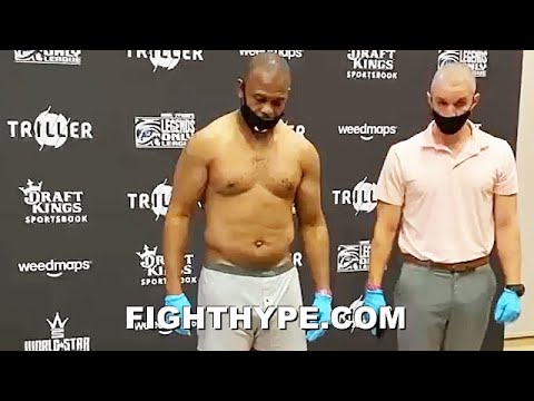 ROY JONES JR. WEIGHS IN AT 210 POUNDS FOR MIKE TYSON CLASH - YouTube
