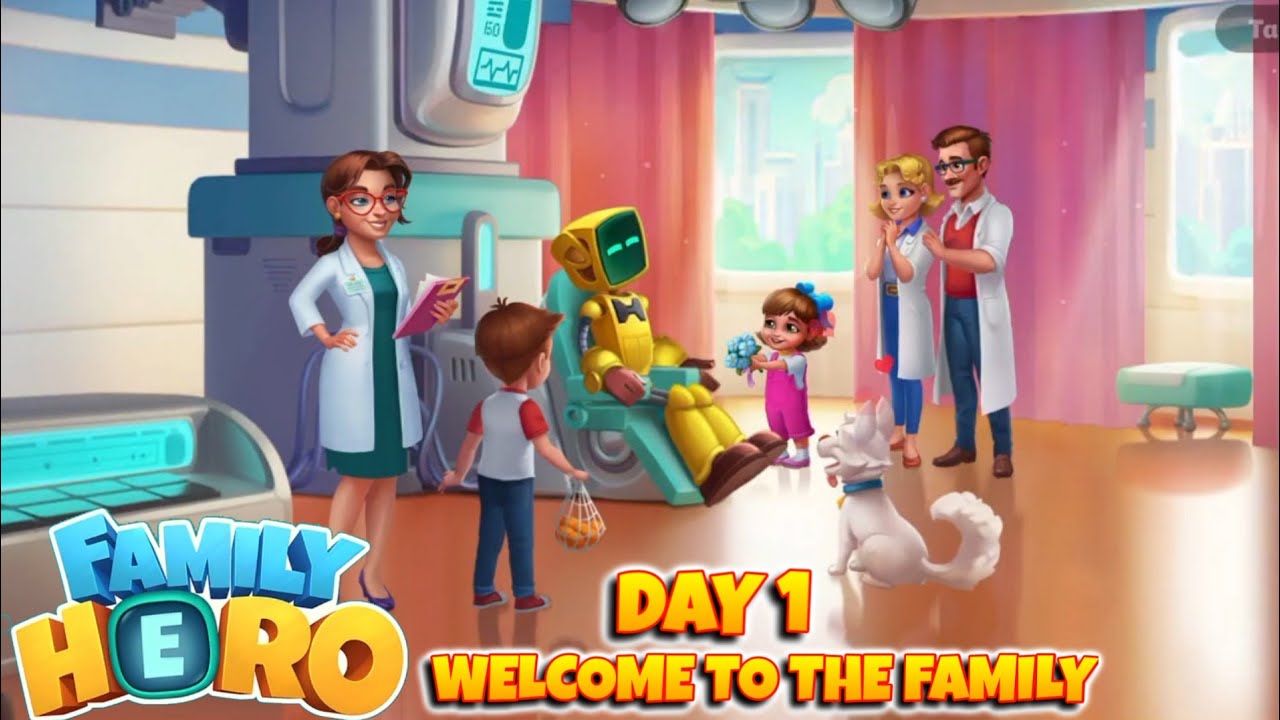 Day 1, Welcome To The Family, Family Hero Gameplay, No Commentary ...