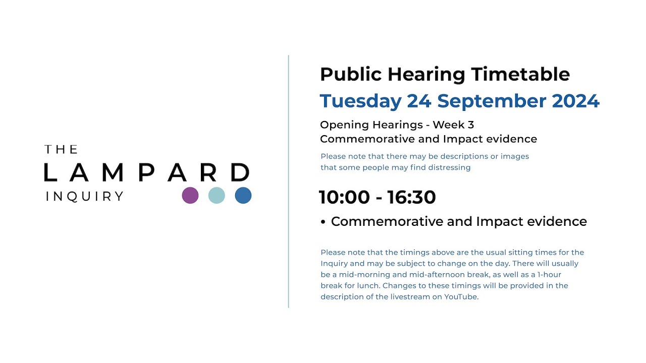 The Lampard Inquiry - Day 8 24/09/24 AM - YouTube