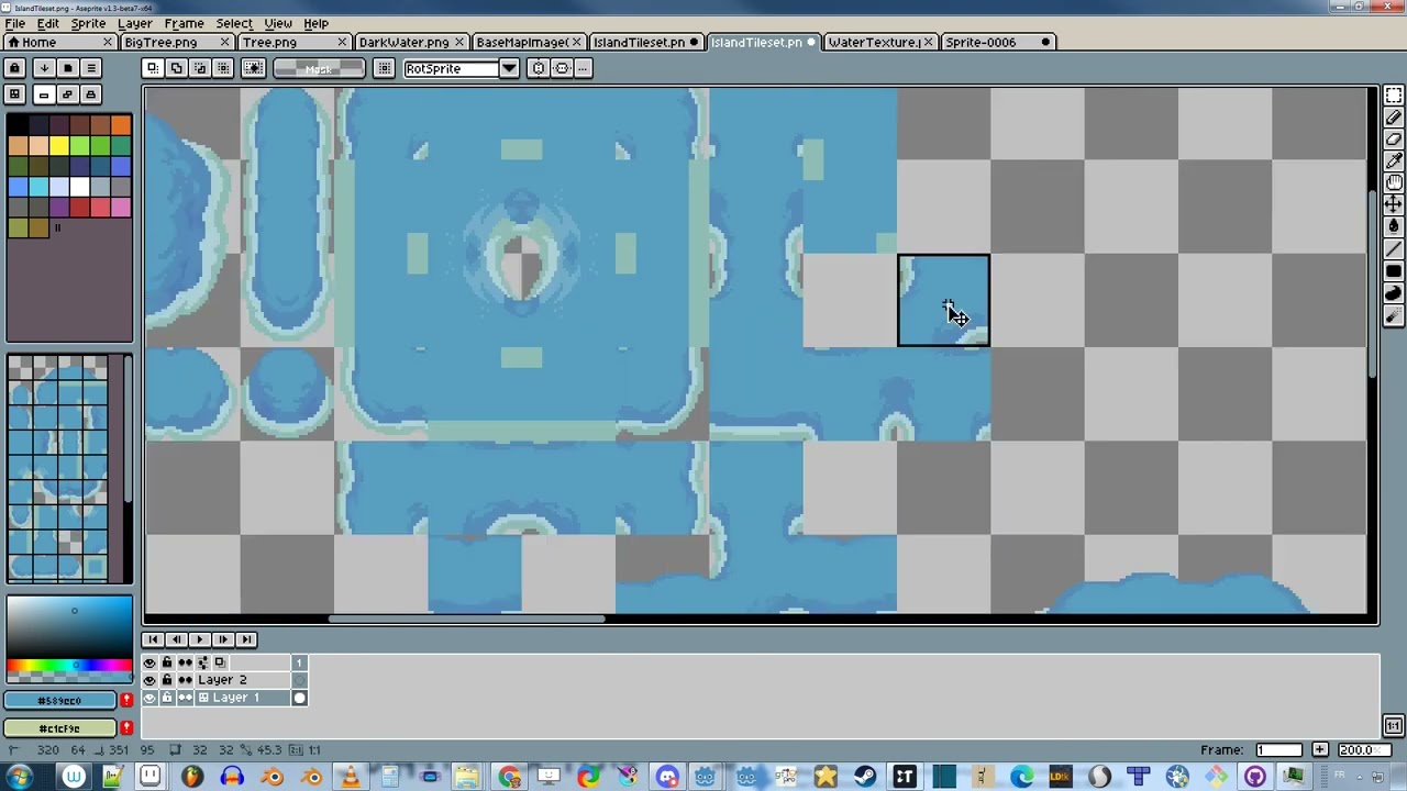 Ruins Of Mitriom - Island tileset timelapse on Aseprite - YouTube