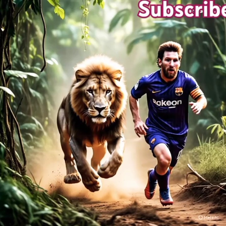 king lion Attack messi#messi #football #king - YouTube