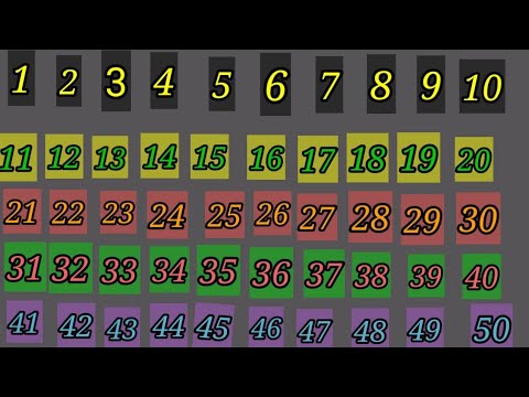 Learn 1 to 50 Numbers |123 Number names|1-50 Numbers Song |1234 ...