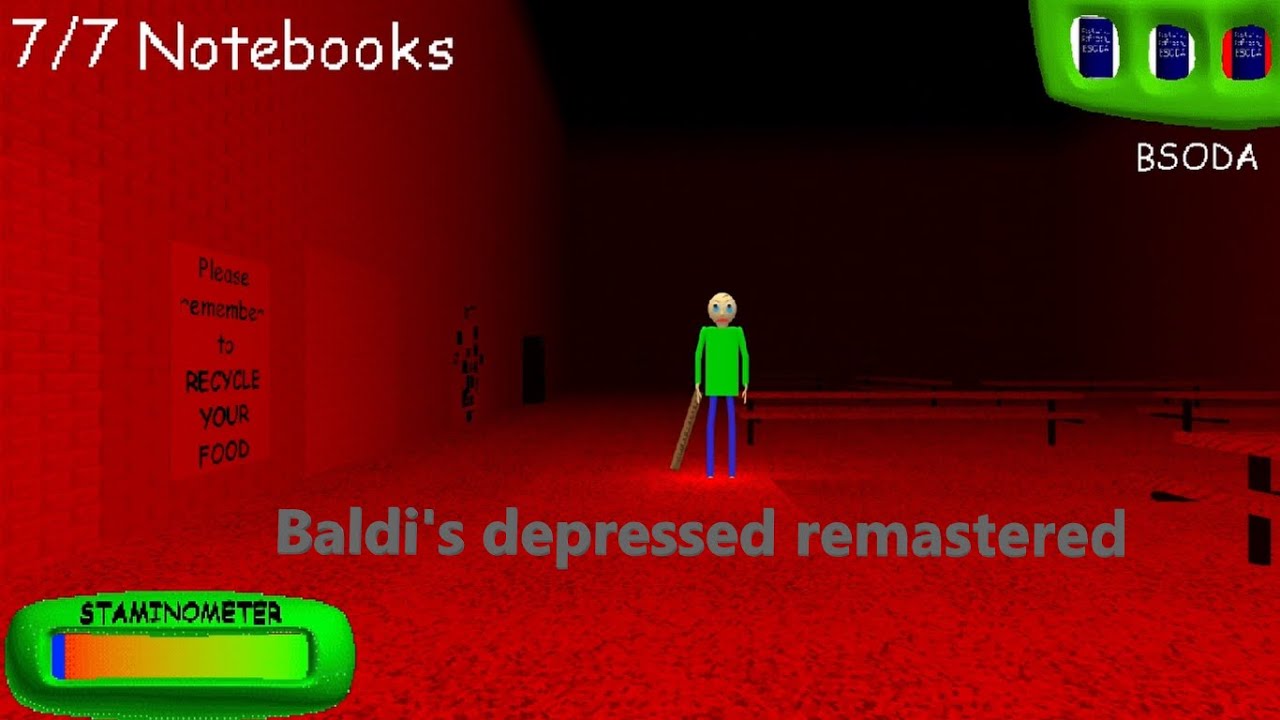 Baldi's depressed remastered (baldi's basics mod) - YouTube