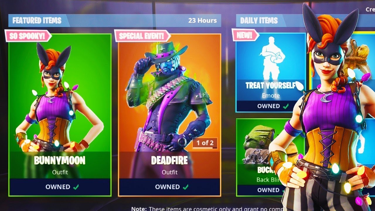 *NEW* BUNNYMOON SKIN Gameplay in Fortnite! (New Fortnite Item Shop ...