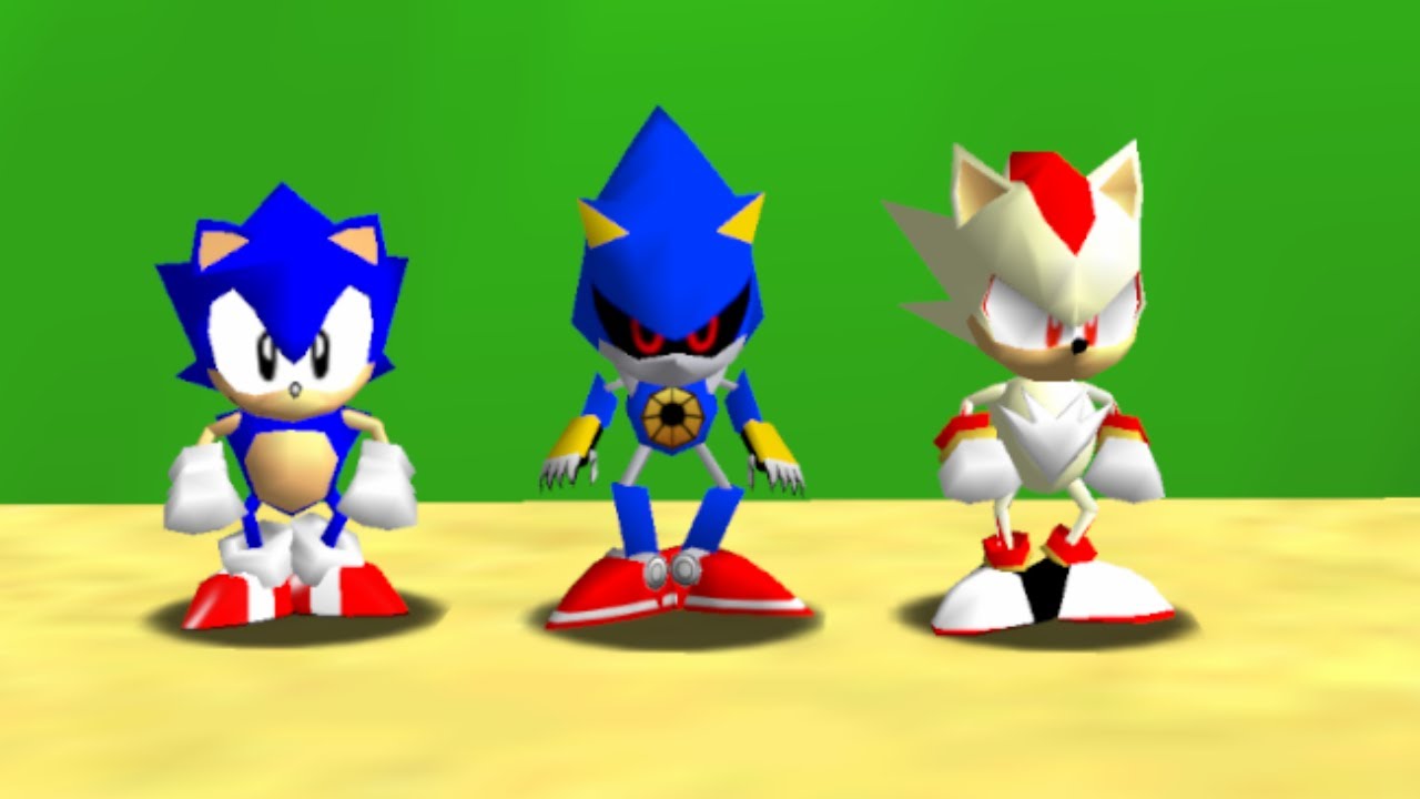 Metal Sonic, Super Shadow and Sonic in Mario 64 - Full Game 100% ...